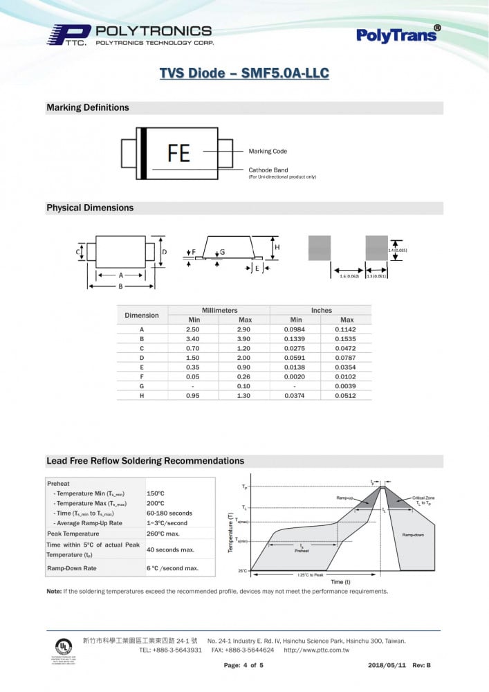 SMF5.0A-LLC datasheet page 4