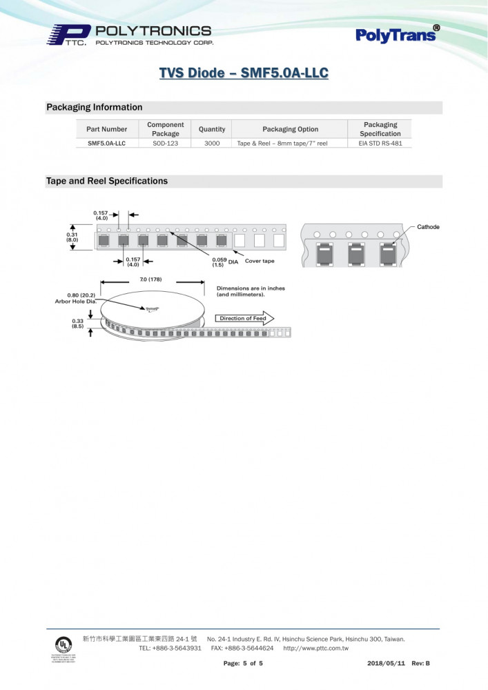 SMF5.0A-LLC datasheet page 5