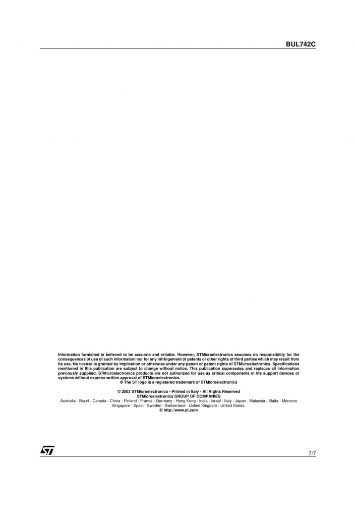 BUL742C datasheet page 7