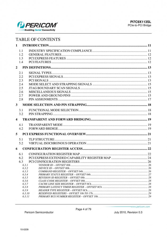 PI7C9X113SL datasheet page 4