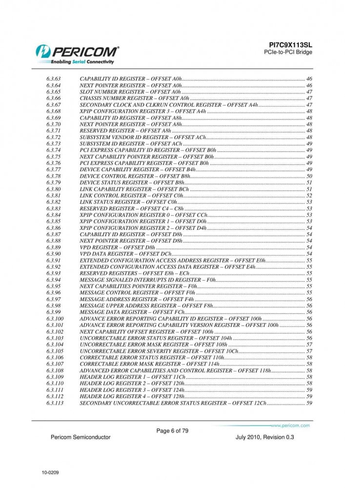 PI7C9X113SL datasheet page 6
