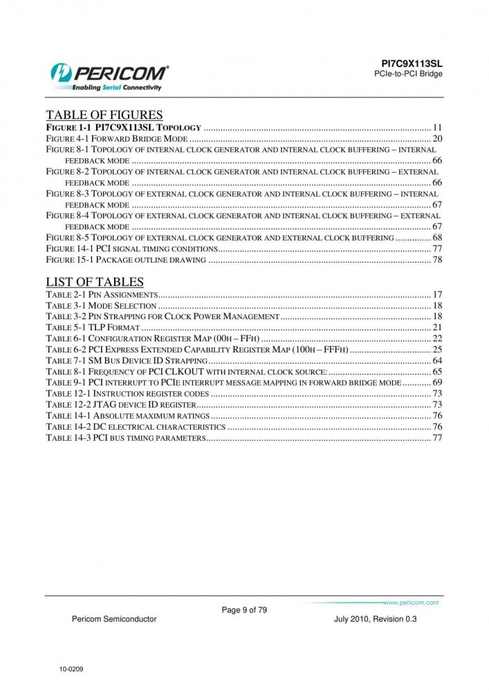 PI7C9X113SL datasheet page 9