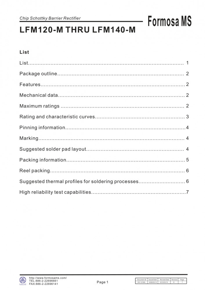 FM120-M datasheet page 1
