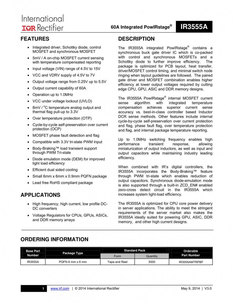 IR3555A technical document preview