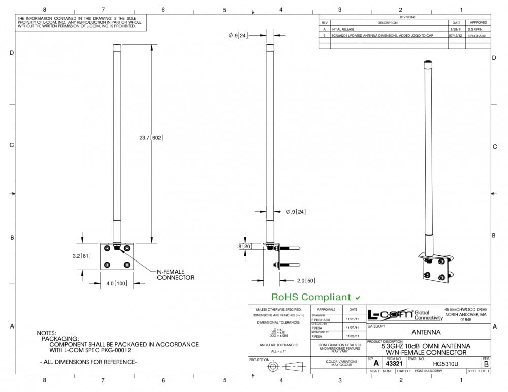 L-com HG5310U product drawing