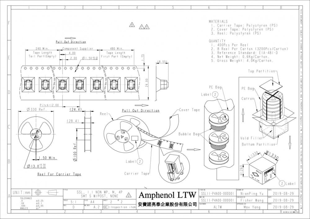 Amphenol SSL11-P4A00-000001 drawing page 2