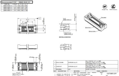 I-PEX 20842-030E-21 Board-to-Board Mezzanine Edge Array Connector for sale