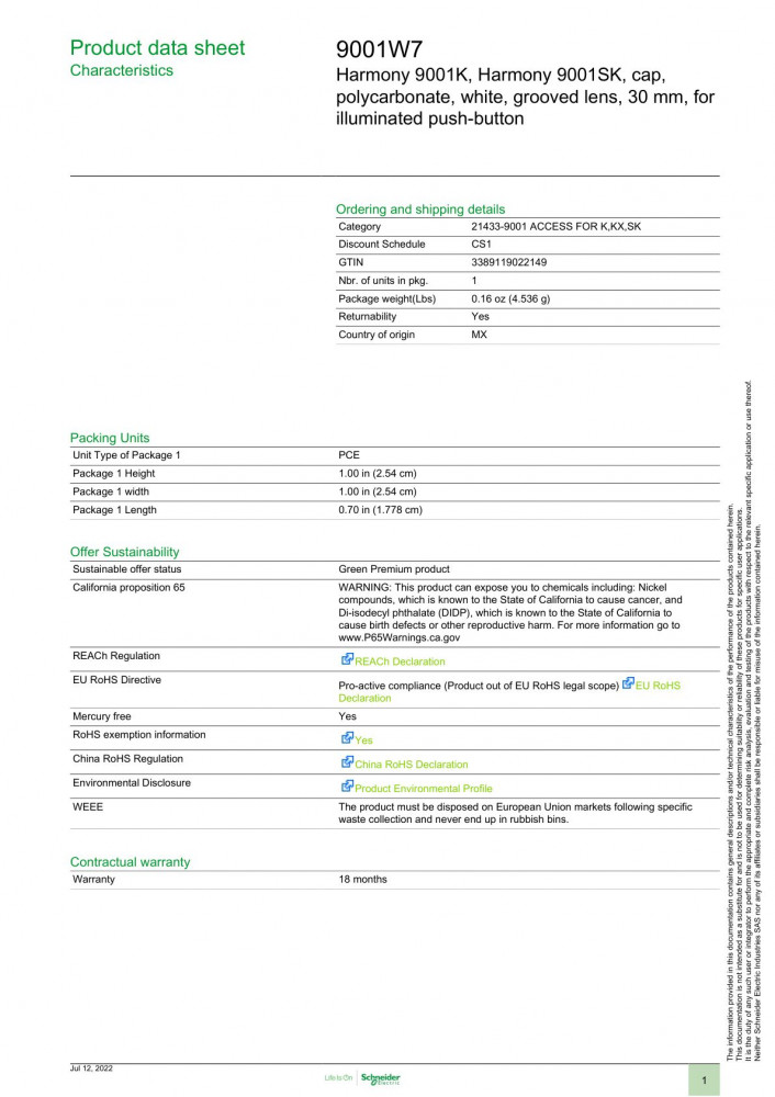 9001W7 technical document preview