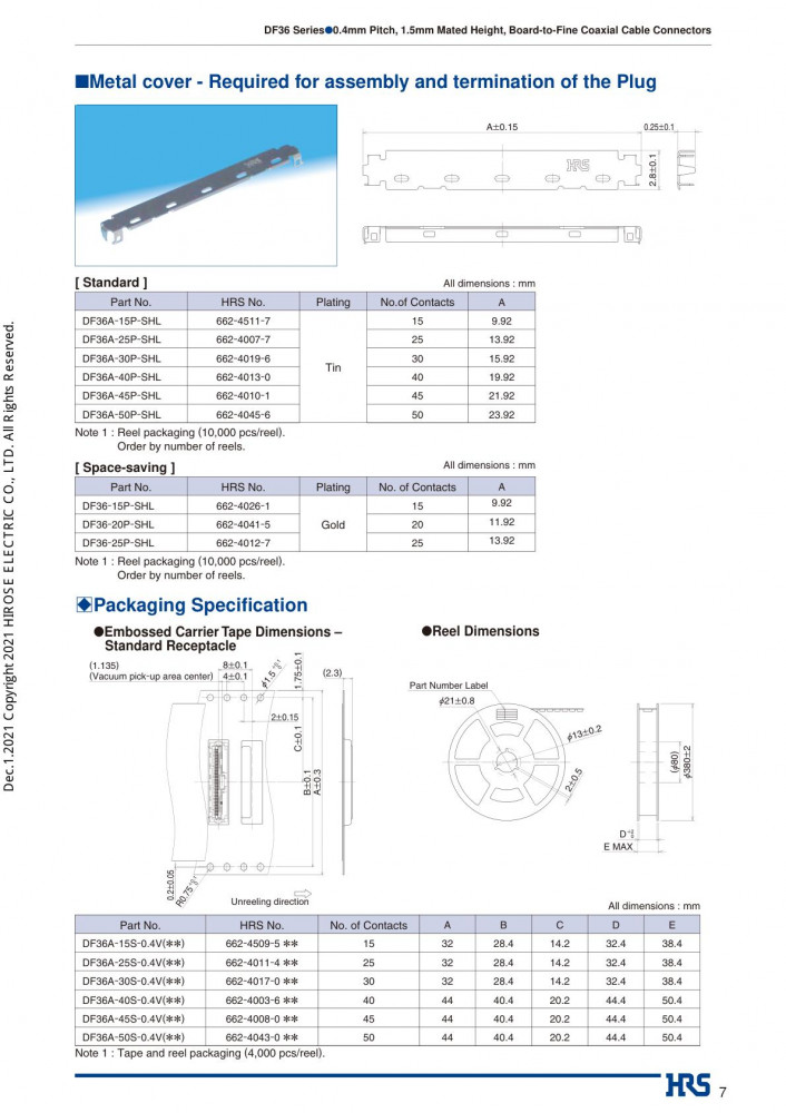 HRS DF36 datasheet page 7