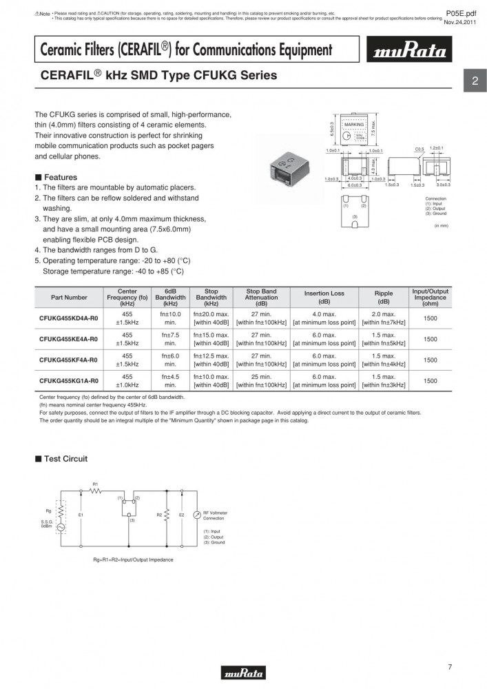 Murata CERAFIL catalog page 9