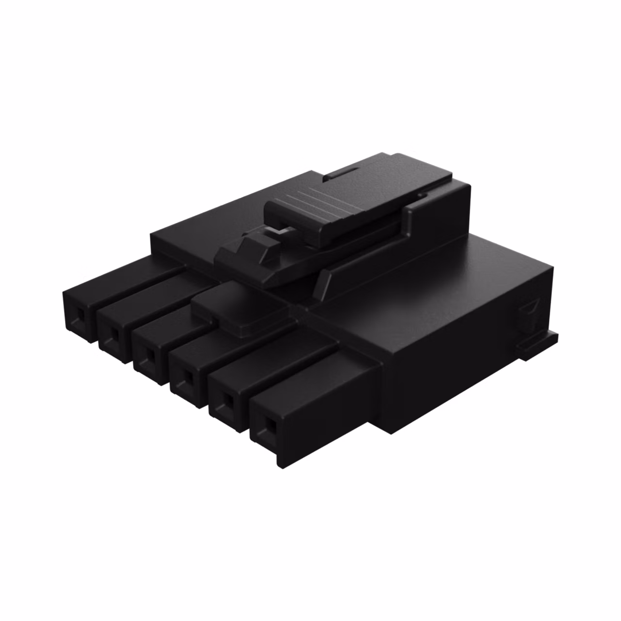 Ultra-Fit Tangless Receptacle Housing, 3.50mm Pitch, Single Row, 6 Circuits, Black, Glow-Wire Capable for sale