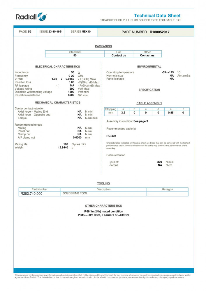 Radiall R180052017 datasheet, page 2