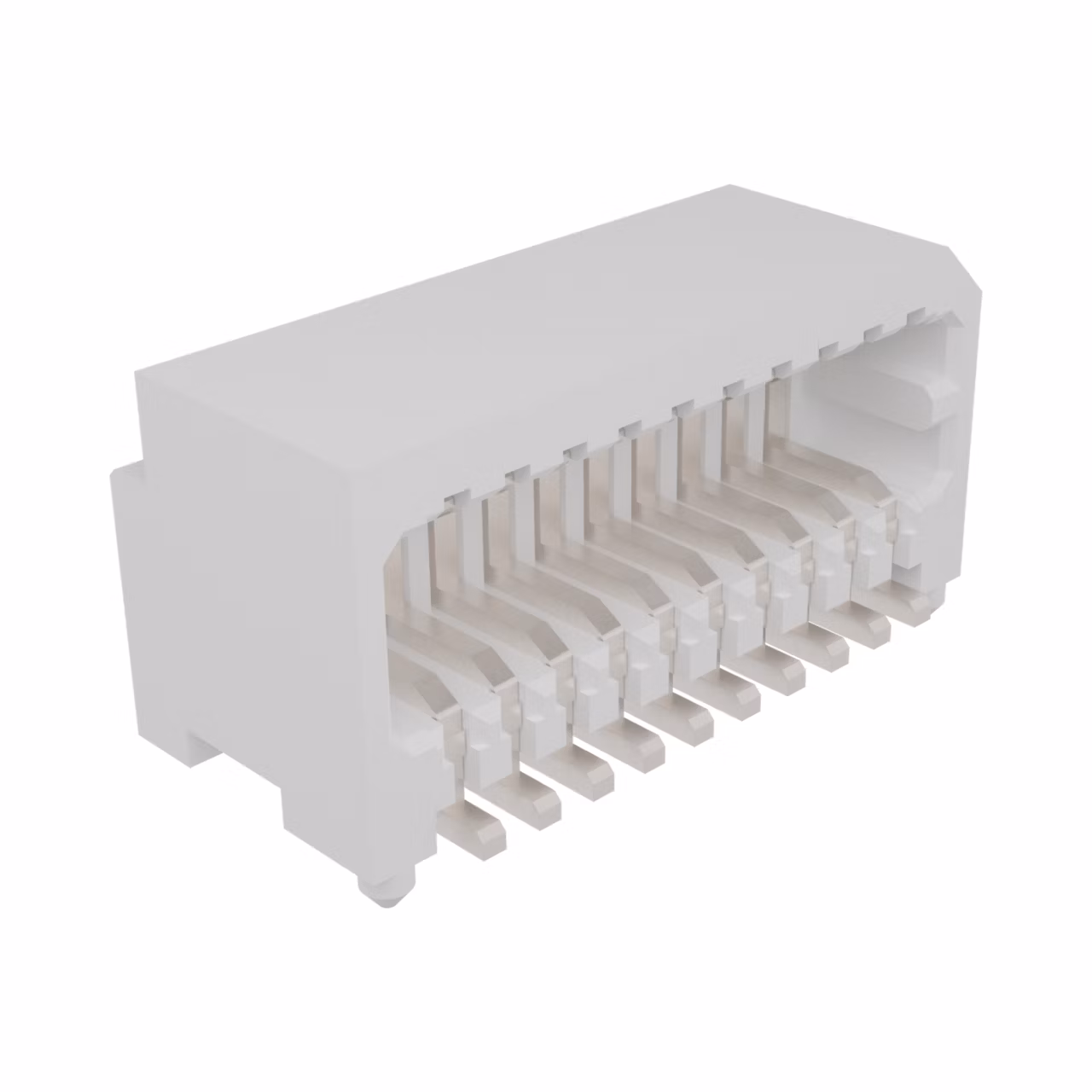 SlimStack Board-to-Board Connector, 0.80mm Pitch, Plug, 5.65mm Mated Height, 20 Circuits, Right-Angle, with Boss for sale