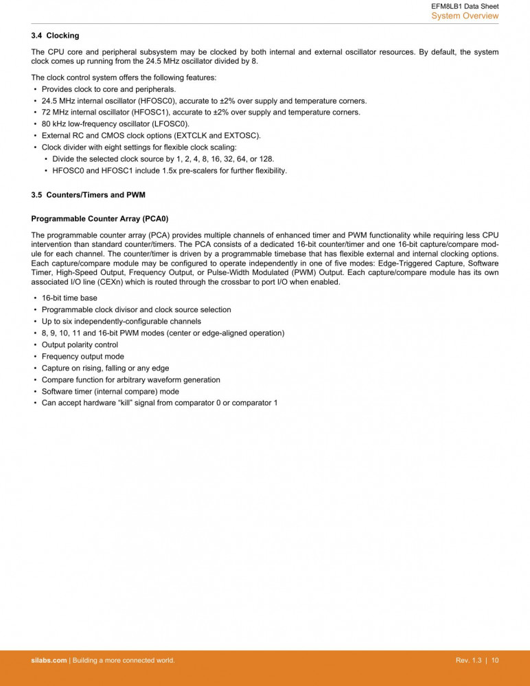 EFM8LB1 datasheet page 10