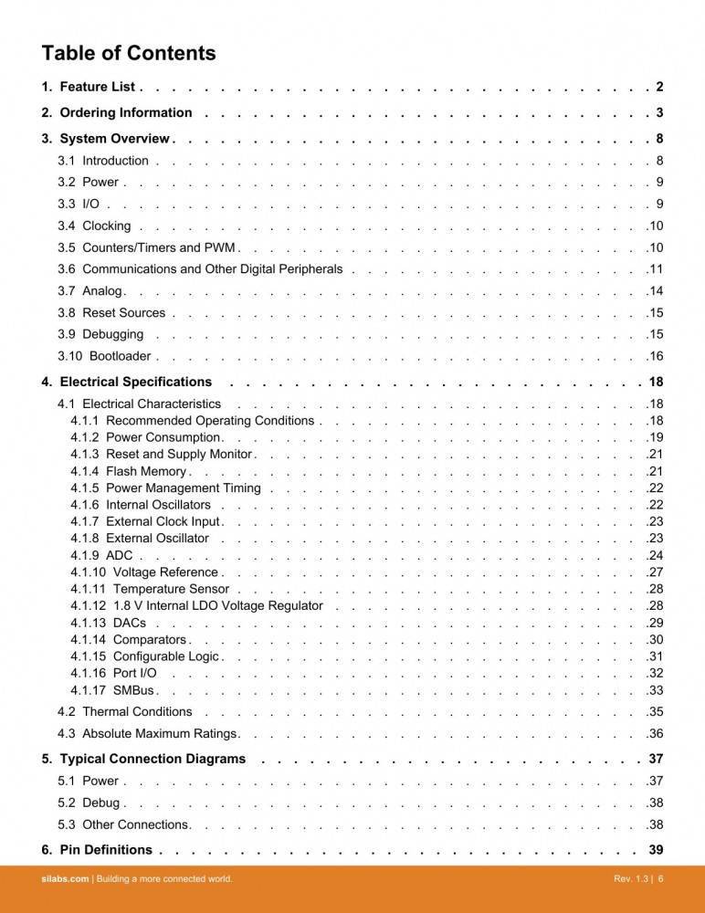 EFM8LB1 datasheet page 6