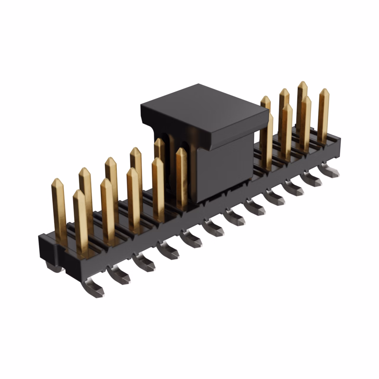 Milli-Grid Header, Vertical, Surface Mount, 34 Circuits, 0.38µm Gold (Au) Plating, Mating Pin Length 3.80mm, with Cap, Tube, Lead-Free