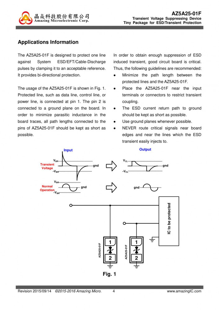 AZ5A25-01F datasheet page 4