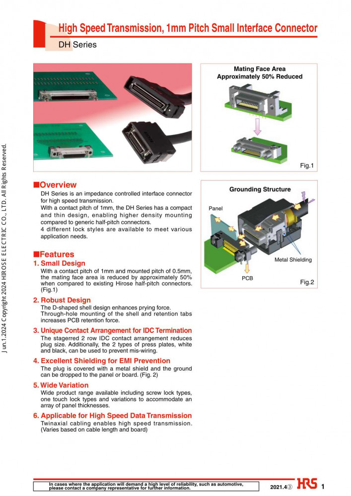 HRS DH Series documentation page 1