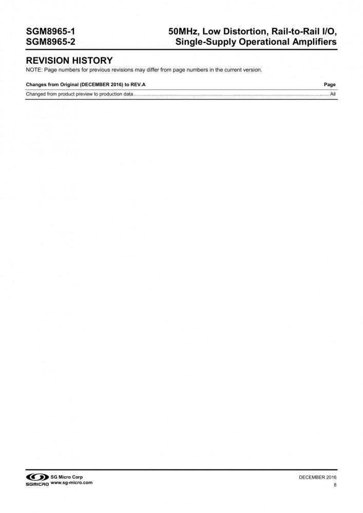 SGM8965-2 datasheet preview, page 8