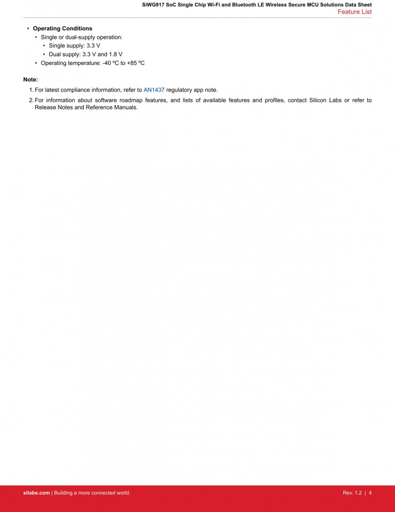 SiWG917 datasheet page image 4