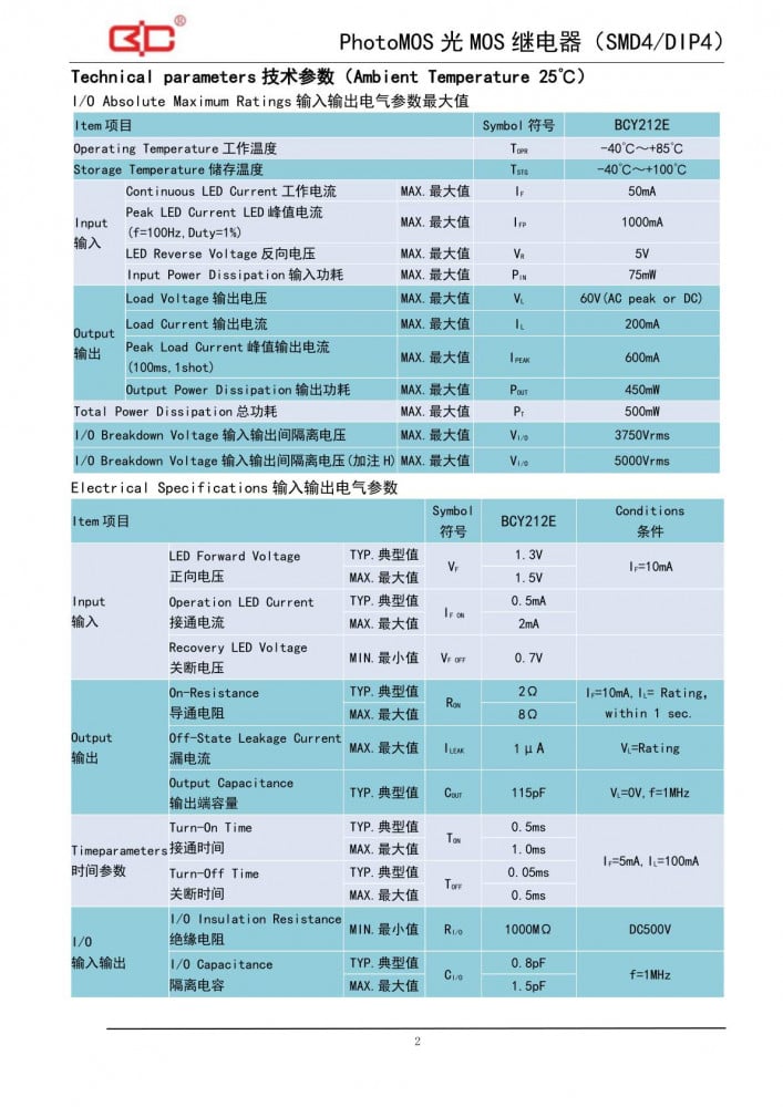 BCY212EA datasheet page 2