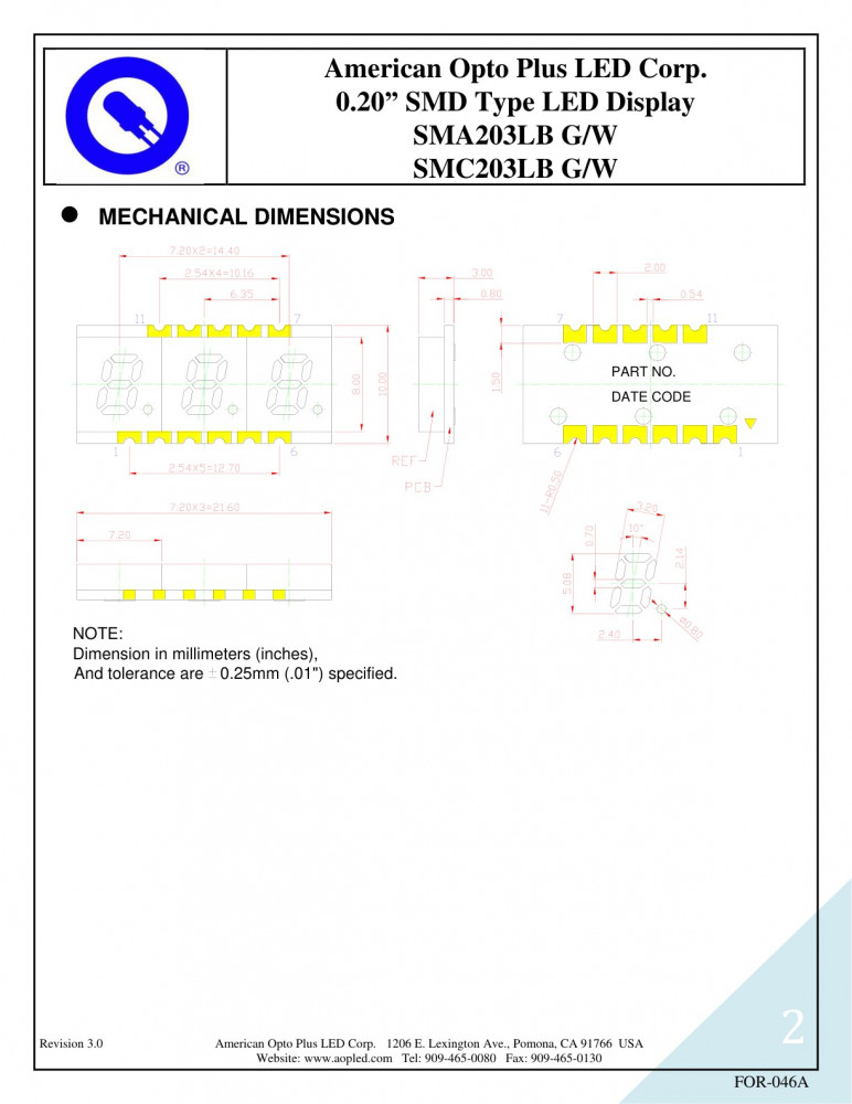 SMC203LB product documentation page 2