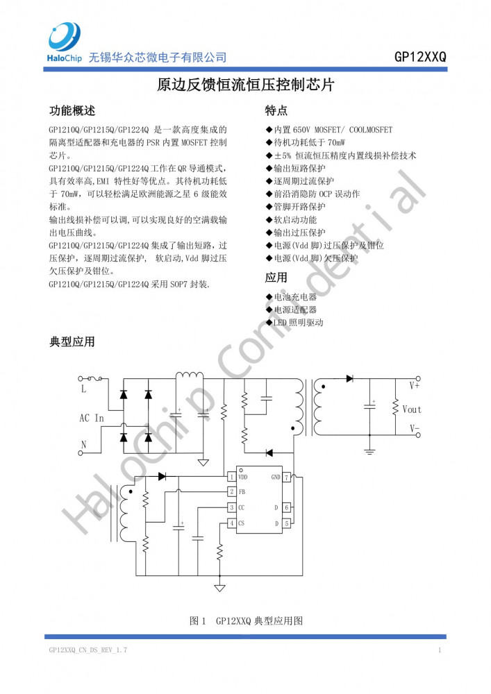 GP1215QTGT datasheet page 1