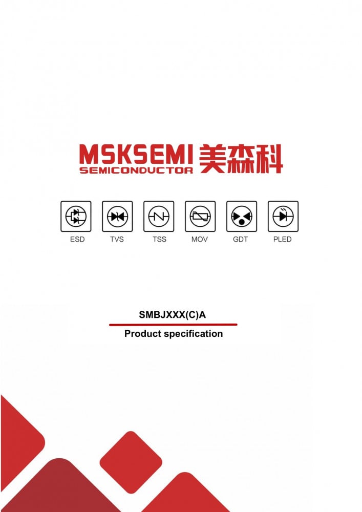 SMBJ26CA datasheet page 1