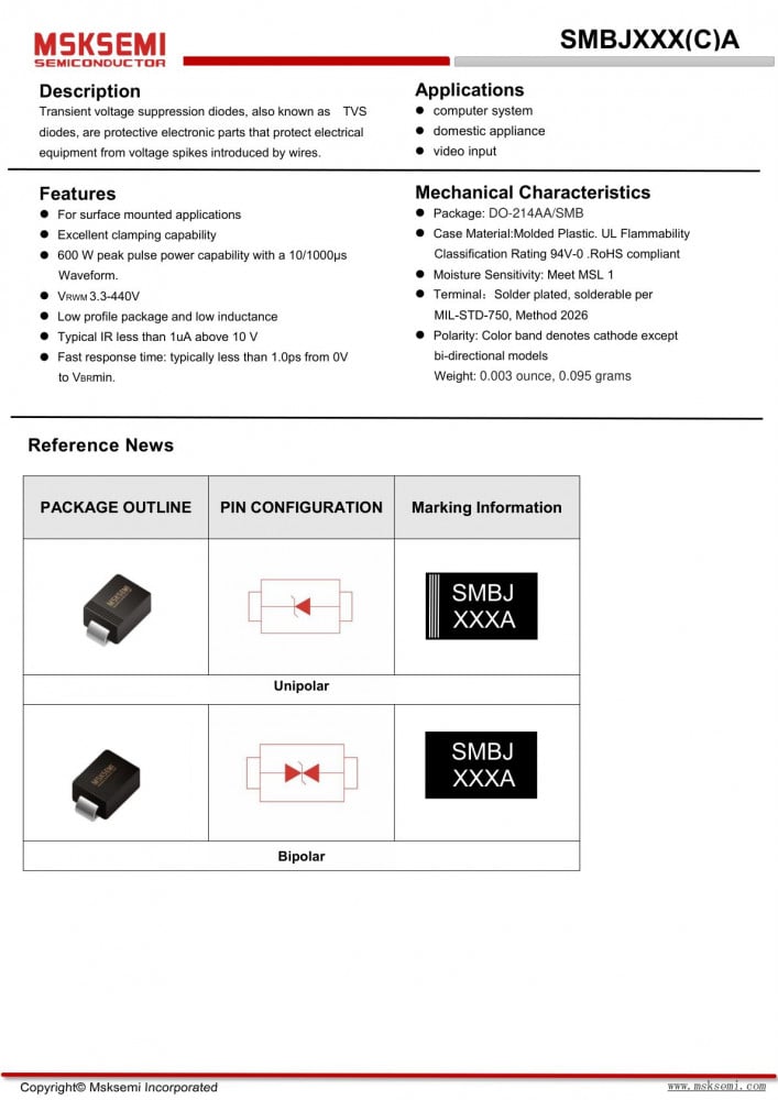 SMBJ26CA datasheet page 2