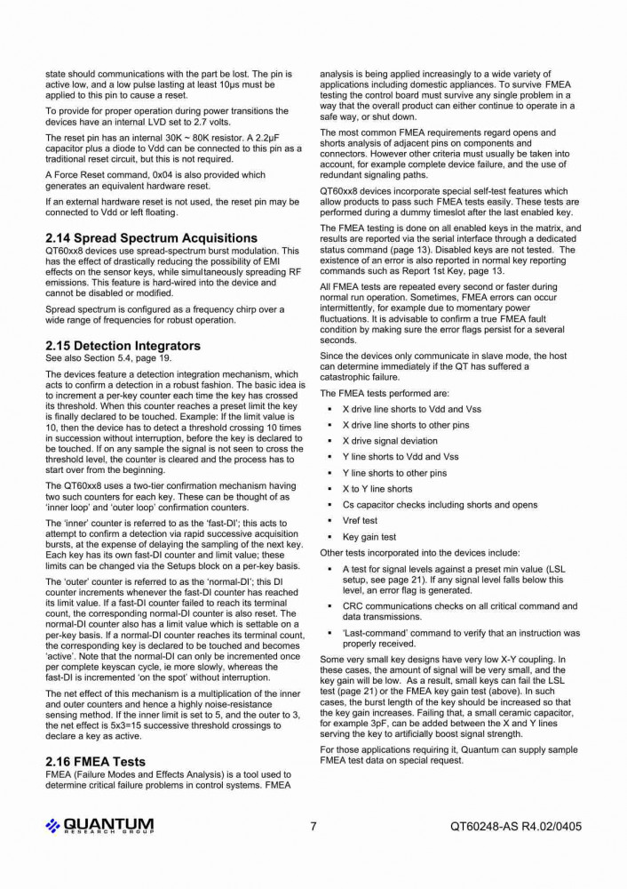 QT60168-ASG technical document page 7