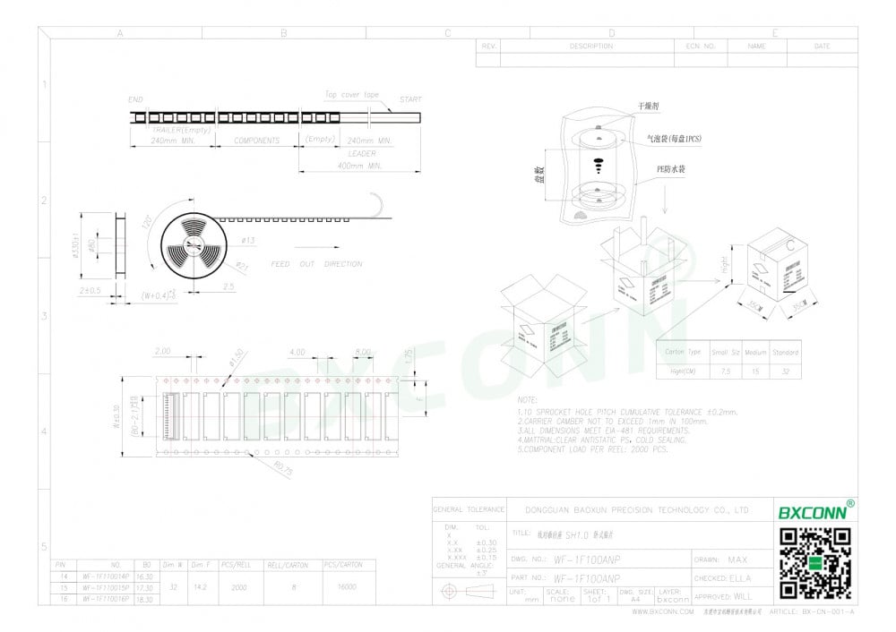 BXCONN WF-1F100A13P drawing page 3