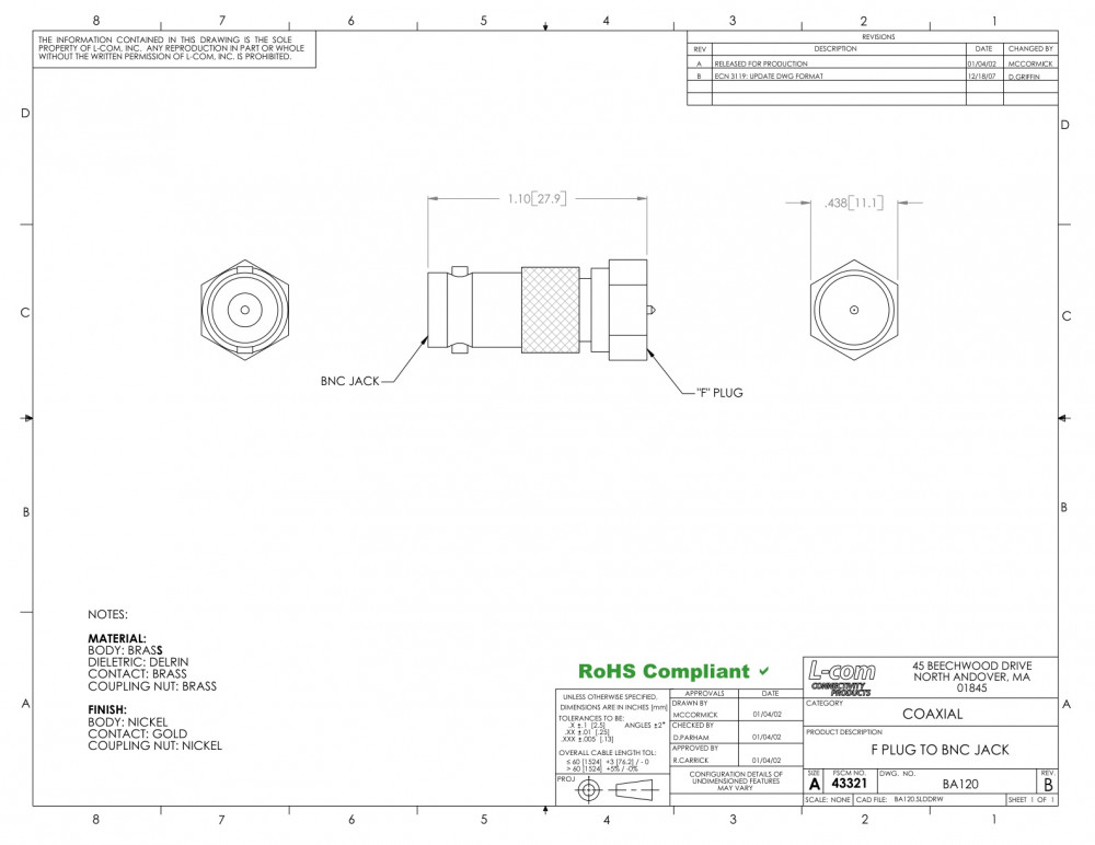 L-com BA120 technical document preview