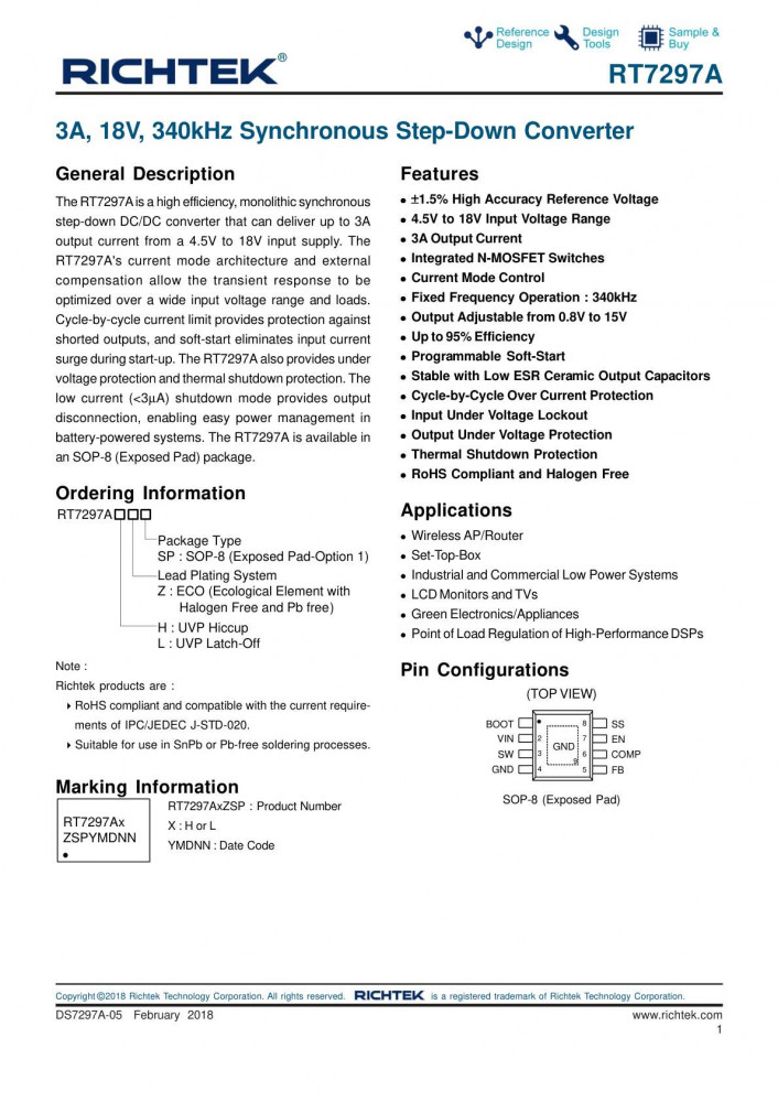 RT7297A datasheet page 1