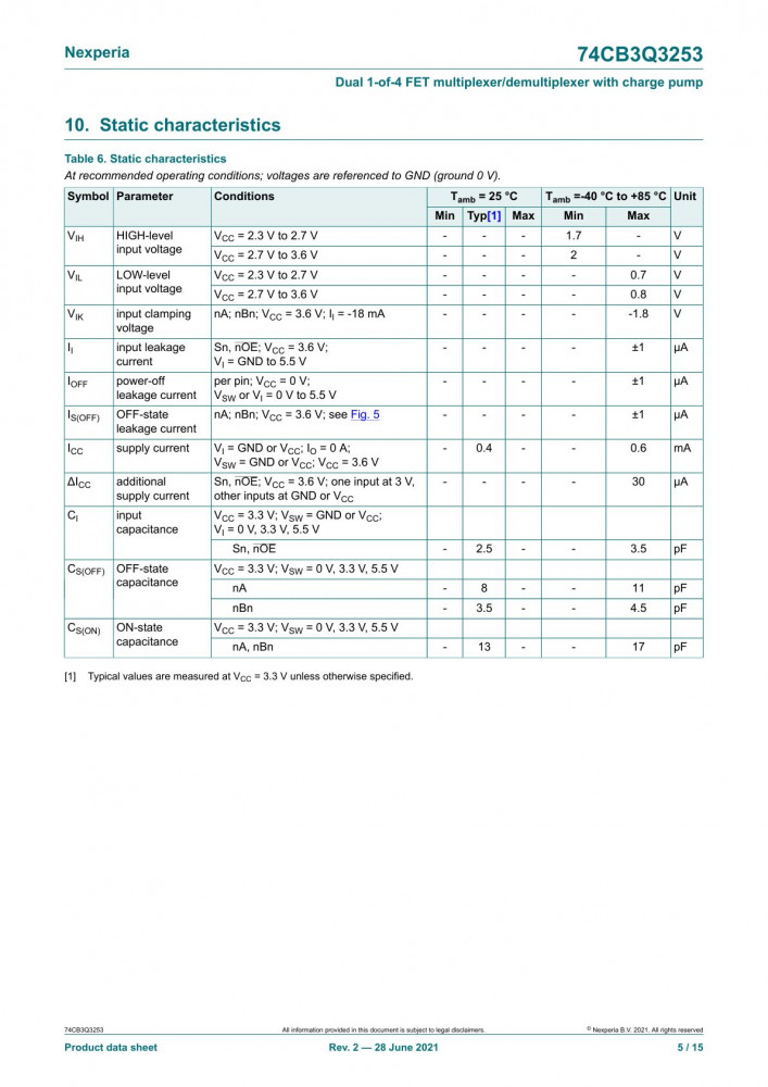 Datasheet page 5