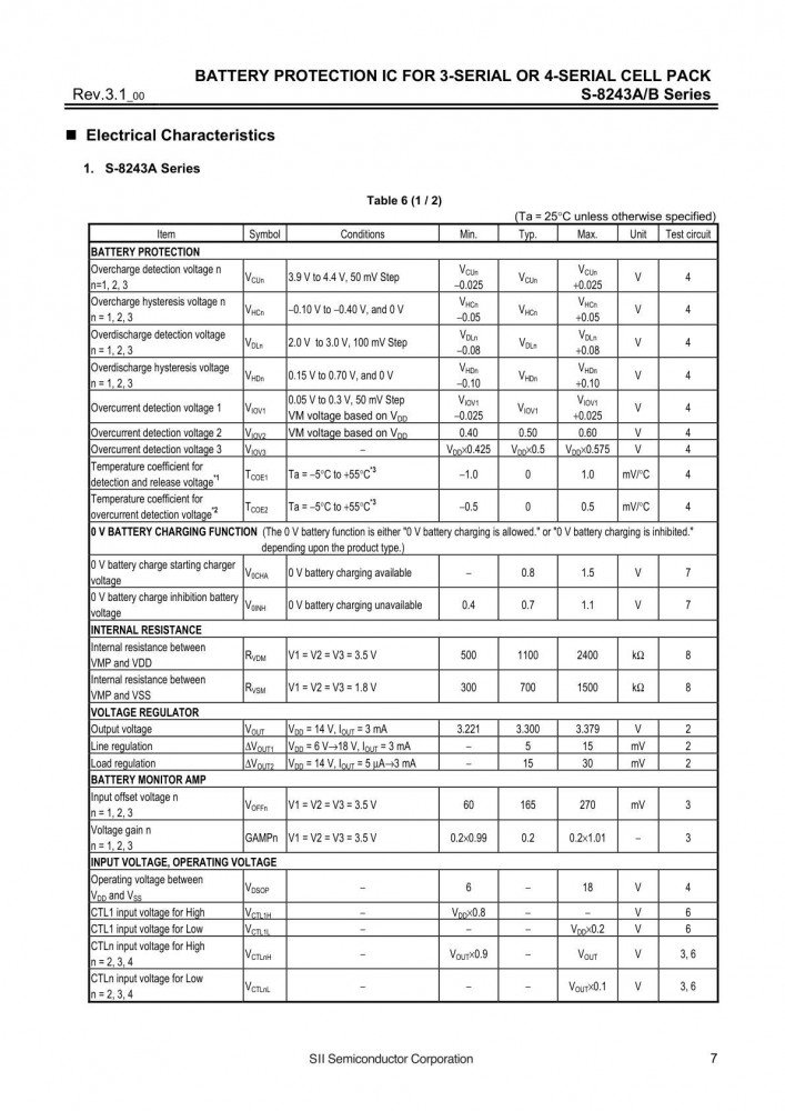S-8243BAFFT-TB-G datasheet page 7
