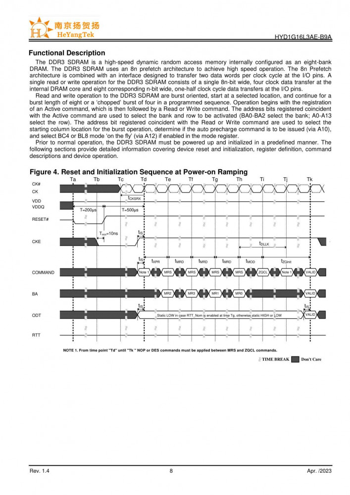 HYD1G16L3AE-B9A datasheet page 8