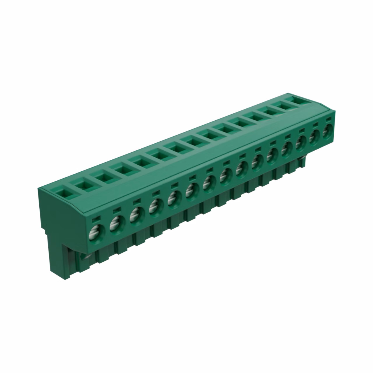 5.08mm Pitch Eurostyle Horizontal Plug, with Standard Imprinting, Green Housing, Gold (Au) Plated, 15 Circuits for sale