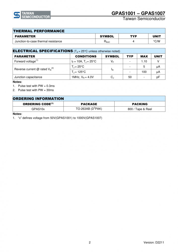 GPAS1005 technical document page 2