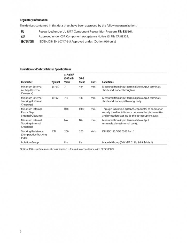HCPL-2530 datasheet page 6