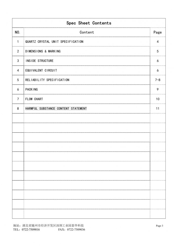 SX20Y016000B91T specification page 3