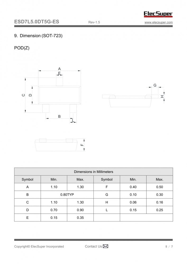 ESD7L5.0DT5G-ES datasheet page 5