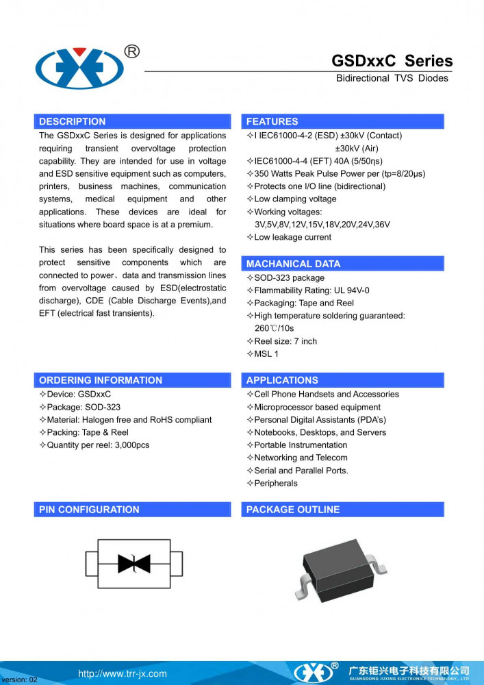 GSD05C datasheet page 1
