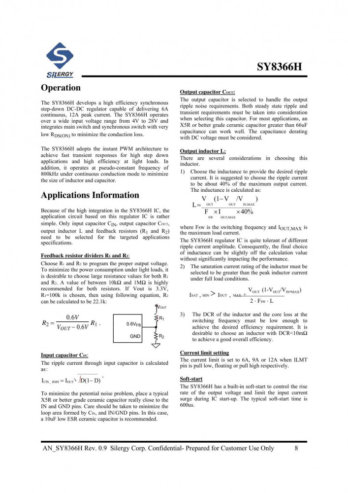SY8366HQQC datasheet page 8