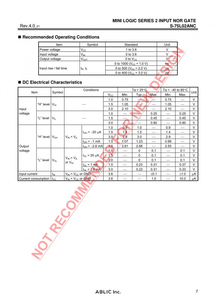 ABLIC S-75L32ANC datasheet page 7