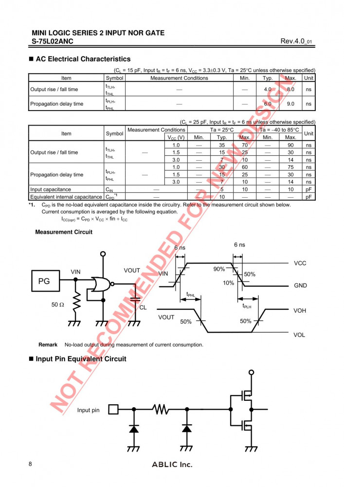 ABLIC S-75L32ANC datasheet page 8