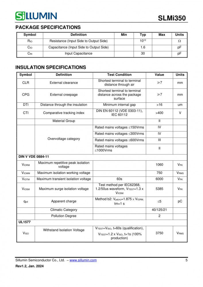 SLMi350 datasheet page 5