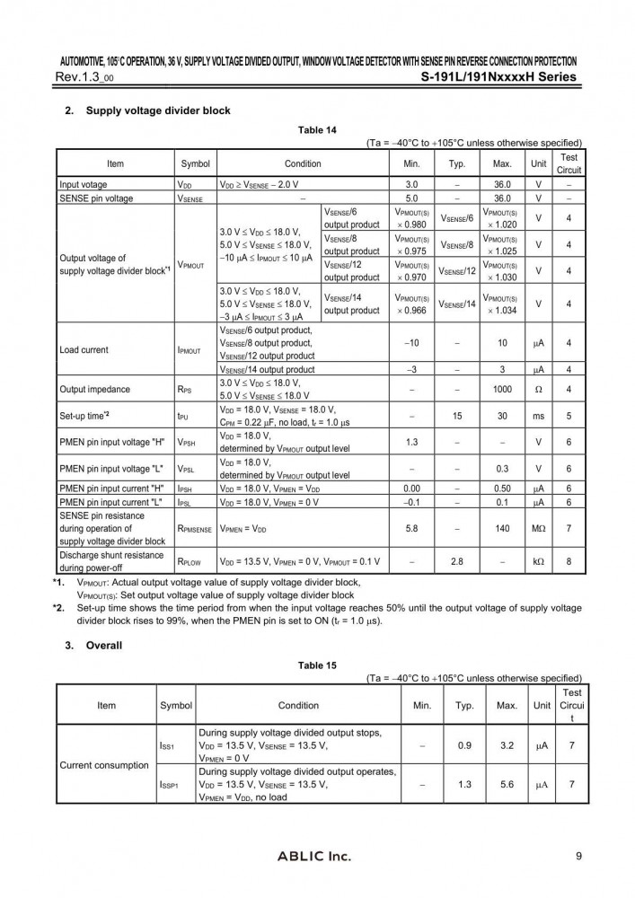 S-191L/191N datasheet page 9