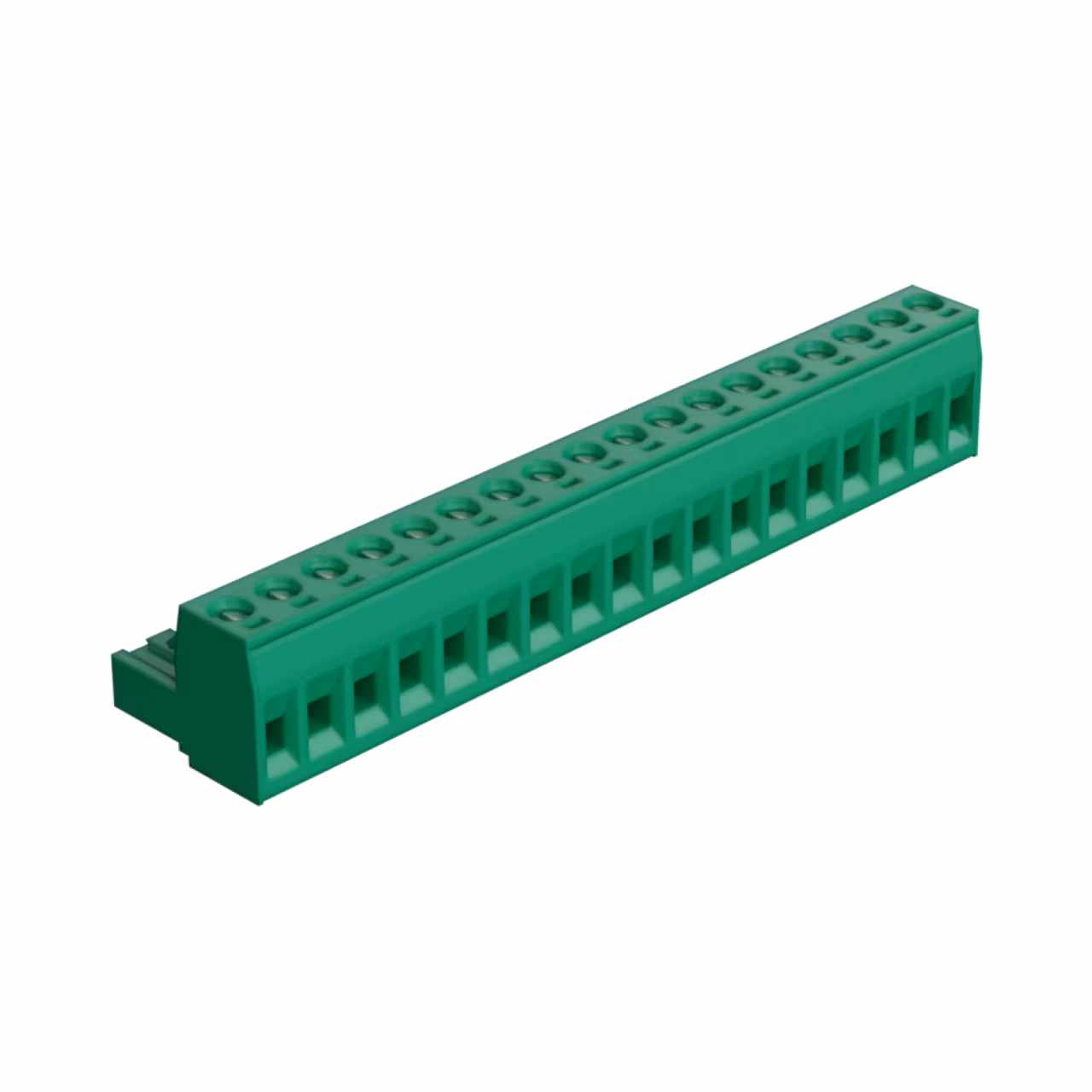 5.00mm Pitch Eurostyle Horizontal Plug, Green Housing, 18 Circuits for sale