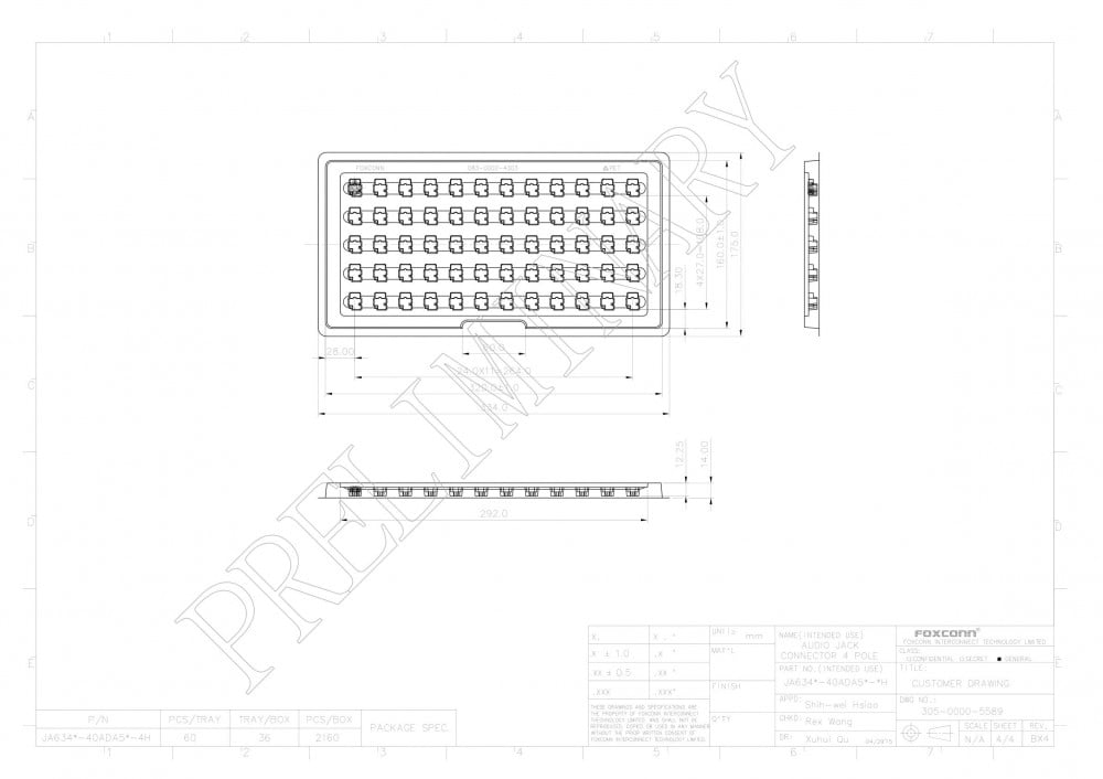 FOXCONN JA634C customer drawing page 4