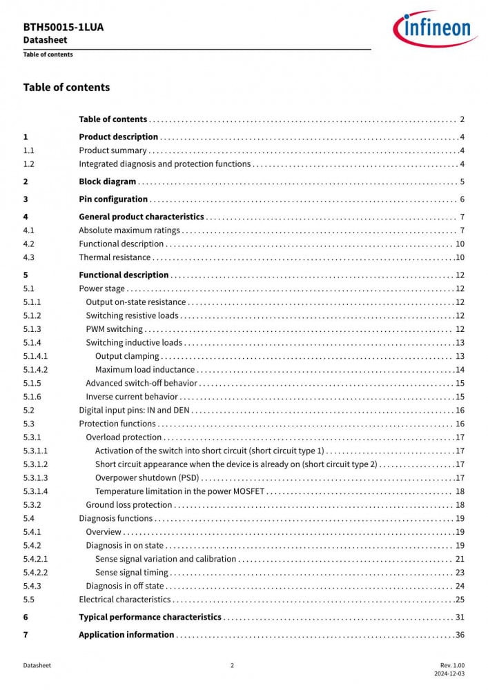 BTH500151LUAAUMA1 technical document page 2
